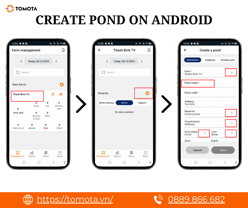 CREATING FARM AND POND ON THE TOMOTA APP