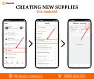 HOW TO CREATE A LIST OF SUPPLIES ON THE TOMOTA APP?